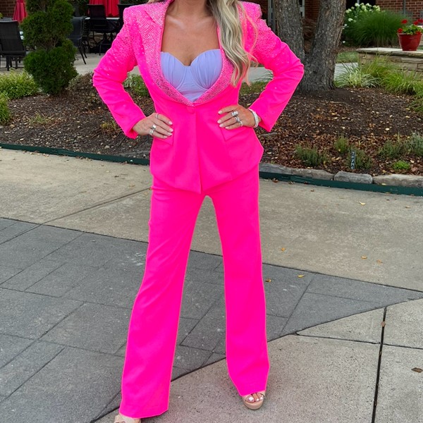 Shop - Vibrant Pink With Rhinestones Ashley Lauren Interview Suit ...